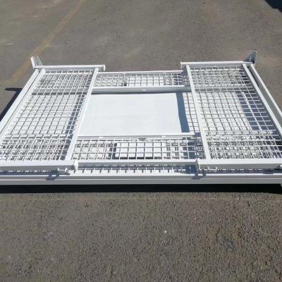 China Foldable Industrial Grid Metal Pallet Box Strong Structure Storage Box for sale