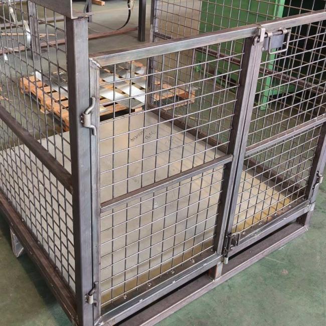 Custom steel pallet box configuration