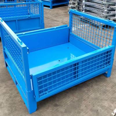 China Customized Size Steel Pallet Box Stackable Design For Warehouse Storage for sale