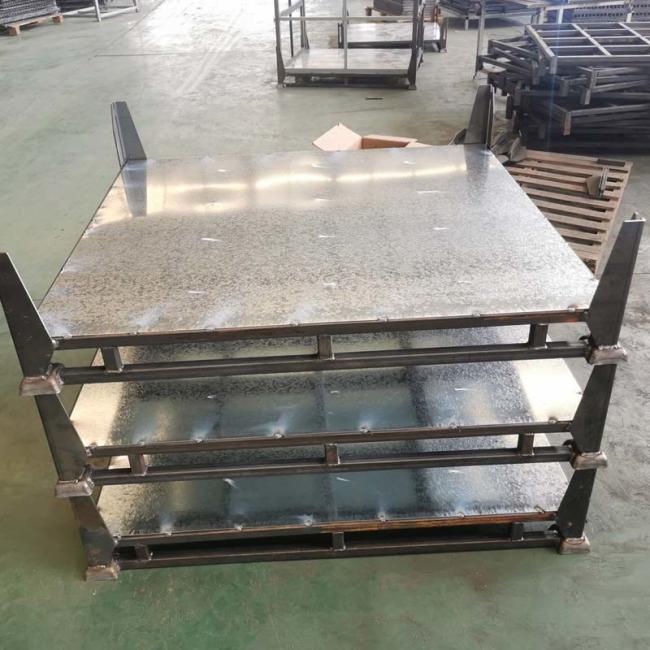 Pallet box loaded with industrial parts