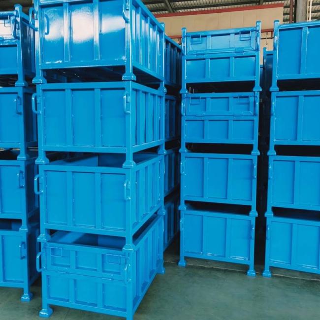 Multiple pallet boxes in warehouse setting