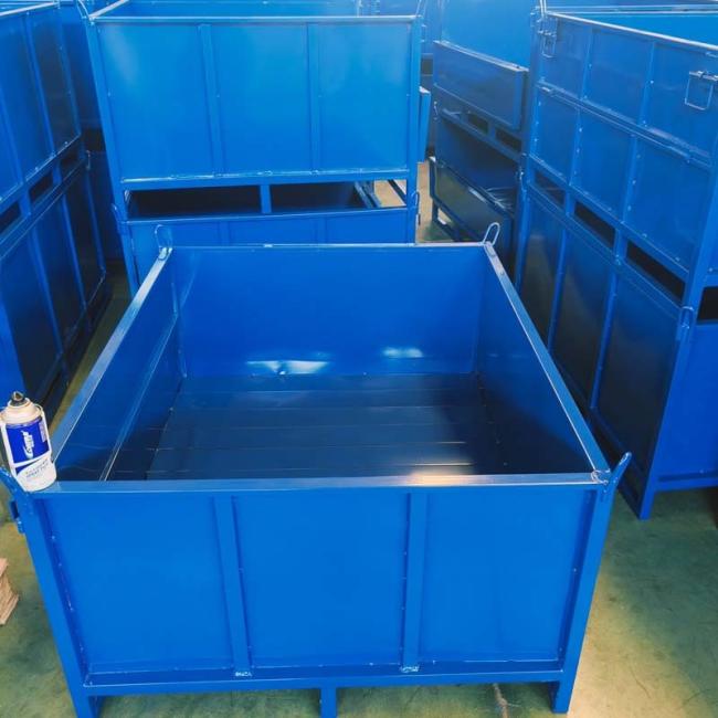 Industrial storage box side view