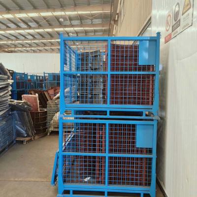 China Customized Foldable Stacking Metal Box Pallet Industrial Storage Box for sale