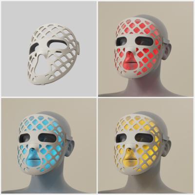 China Red/Infrared/Blue/Yellow lighting IP67 Liquid silicone material light Weight Face Care Beauty Instrument LED face mask for sale