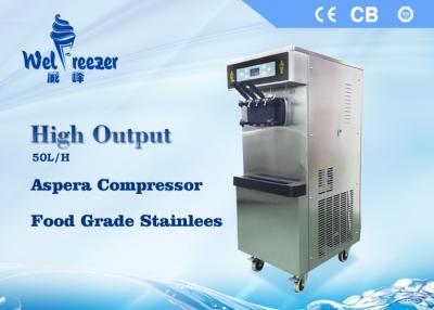 China Máquina macia comercial a rendimento elevado do gelado com materiais de aço inoxidável do produto comestível à venda