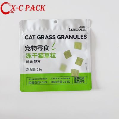 Chine Sac d'alimentation pour friandises pour chiens avec fermeture éclair refermable personnalisée, en plastique BOPP brillant et résistant à l'humidité, de qualité alimentaire à vendre