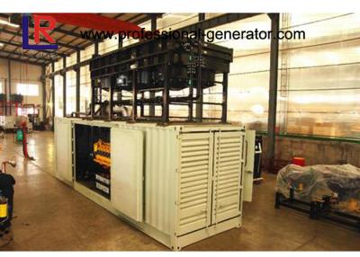 Cina gruppo elettrogeno del contenitore di 50Hz 1000kw con il motore elettrico di inizio, 5 ~ pressione del gas combustibile di kPa 12 in vendita
