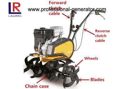 中国 196cc 6.5HPガソリン農場のカルチィベーターのための1つのForward 1の逆の小さい庭の耕うん機 販売のため
