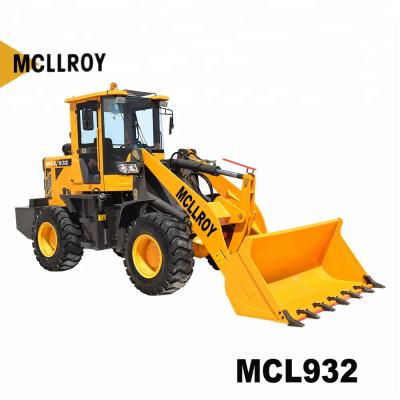 China El cargador articulado compacto MCL932 ZL932 Yunnei490 de la rueda sobrealimentó el poder Mini Wheel Loader del motor 58kw en venta