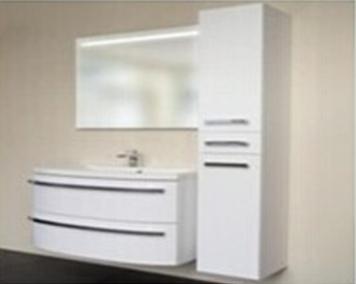 China Altos muebles brillantes, gabinete de cuarto de baño blanco puro de la laca, gabinete de cuarto de baño de lujo del MDF en venta