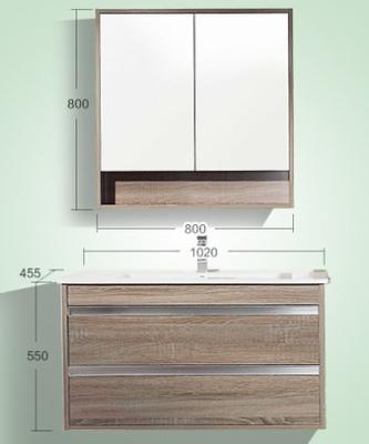 China Vanidad del cuarto de baño del MFC, gabinete de cuarto de baño de madera de la superficie del grano, gabinete de cuarto de baño popular de China en venta