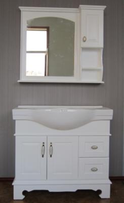 China Piso - vanidad montada del cuarto de baño, gabinete de cuarto de baño blanco del color, vanidad del espejo en venta