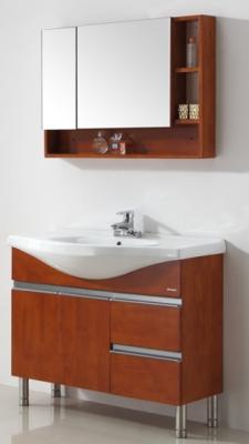 China Piso - vanidad montada del cuarto de baño del MFC, gabinete de cuarto de baño de madera del grano, gabinete de cuarto de baño de la puerta del alumbre en venta