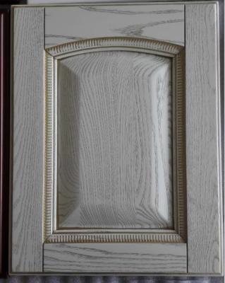 China puerta de armario de cocina blanca de madera sólida del color, puerta de armario de cocina superior del marco del arco en venta