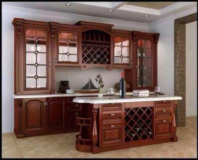 China El armario de cocina de madera sólida del roble, puerta de armario de cocina superior del arco, aumentó la puerta de armario de cocina en venta