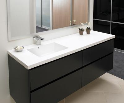 China Gabinete de cuarto de baño de la laca de Matt, gabinete de la vanidad del MDF, gabinete de cuarto de baño doble del cajón en venta