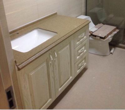 China La vanidad de madera sólida del roble, vanidad de madera del lavabo del undermount, piso instaló el gabinete de cuarto de baño en venta