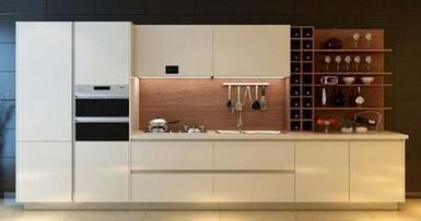 China El alto armario de cocina brillante de la laca, armario de cocina del proyecto, Línea-diseñó el gabinete en venta