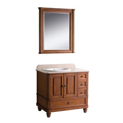 China Vanidad de madera sólida del roble de Europa, solo gabinete de cuarto de baño del lavabo, piso - gabinete de cuarto de baño montado, en venta