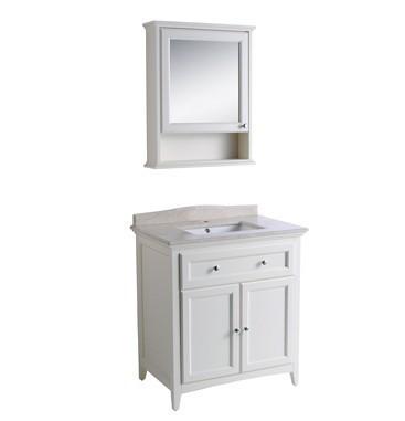 China Vanidad de madera sólida del roble de Europa, solo gabinete de cuarto de baño del lavabo, piso - gabinete de cuarto de baño montado, en venta