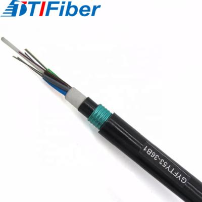 Cina Fibra sciolta corazzata della metropolitana GYFTY53 di G652D - cavo ottico 12 i 24 centri 48 96 288 in vendita