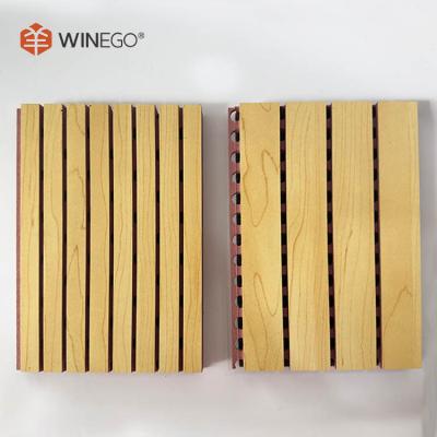 Melamine MDF Grooved Acoustic Panels 133x2440mm 197x2440mm For Ceiling And Wall