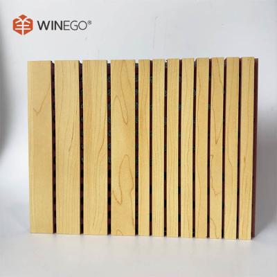 Fire Retardand MDF Grooved Acoustic Panels Melamine Finish For Wall Decoration