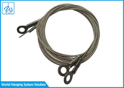 Κίνα 1.5mm γαλβανισμένες μάτι & σφεντόνα 1x19 καλωδίων χαλύβδινων συρμάτων για το κρεμώντας σύστημα λαμπτήρων προς πώληση
