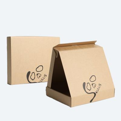China Pizza Style Postal Boxes Black Ink Cardboard Paper Pizza Takeaway Boxes Custom Thickness for sale