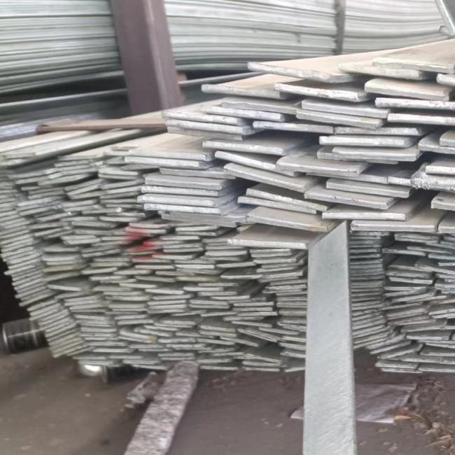 Close-up view of galvanized steel strip texture and coating