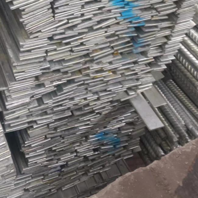 Close-up view of galvanized flat steel surface