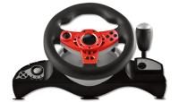 China Wired Connection Video Game Steering Wheel for P4 Big Size Shape With Vibration for sale