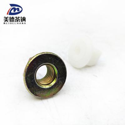 Color Zinc-Carbon Steel Hexagon Flange Lock Nut CQ32606 Standard Size for Diesel