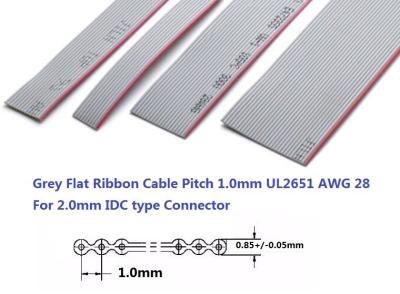 中国 10 Pin 40 50 60 64 Cores Flat Ribbon Cable UL2651 AWG28 For 2.0mm IDC Connector 販売のため