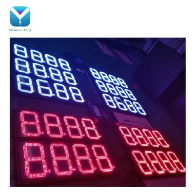 China red white display led numeric outdoor petrol station gas station led price sign for sale