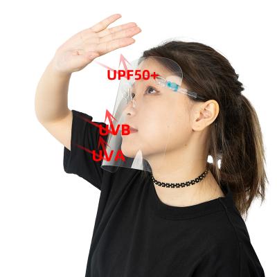 Chine Safety clear UV resistant Plastic Face Covering PET adjustable Kitchen Spectacles Facemask à vendre
