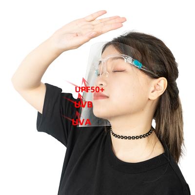 Chine Custom Clear UV resistant Plastic Face Covering ANDX safety face shields with glasses à vendre