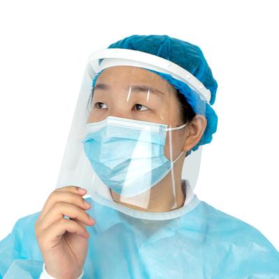 Cina Customized Anti-fog white Clear adjustable face shield for dental use in vendita