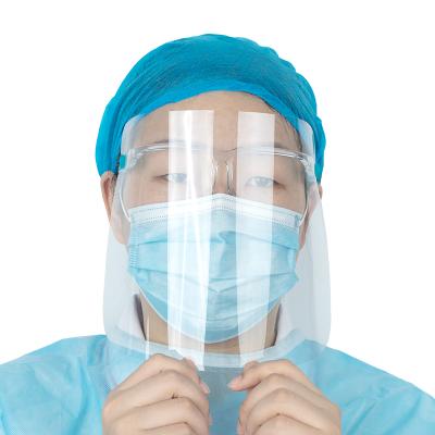 Cina ANDX transparent protective face shield with glasses frame Medical Face shield in vendita