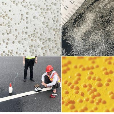 China 1.5g/Cm3 Reflective Road Paint Beads 46HRC Glass Bead Pavement Marking for sale