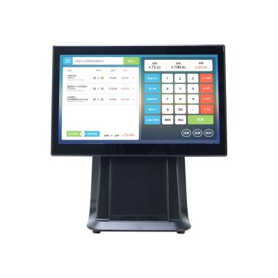 China High Performance 15.6" I3 Processor Touch Screen Pos All In One Supermarket Retail POS Machine with Customer Display for sale