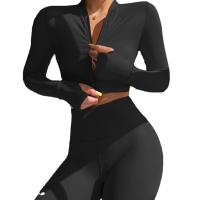 Quality Loose Fit Women's Tracksuit Long Sleeve Gym Set for Fitness Training Midi Length Sport Outfit for sale