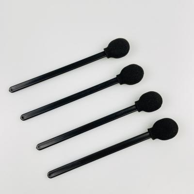 China Round Foam Tip Swabs Black Handle Clean Excess Adhesives After Gluing for sale