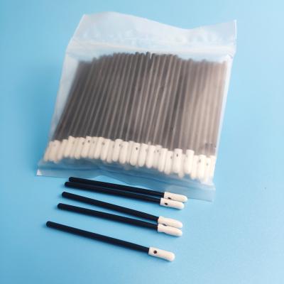 中国 小さい円形の頭部が付いている3インチの白い泡のリント・フリー綿棒 販売のため