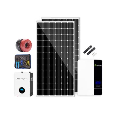 China Home Solar System Off Grid 5kw With 10kwh Wall Mount Lithium Battery Inverter with Solar Panel for sale