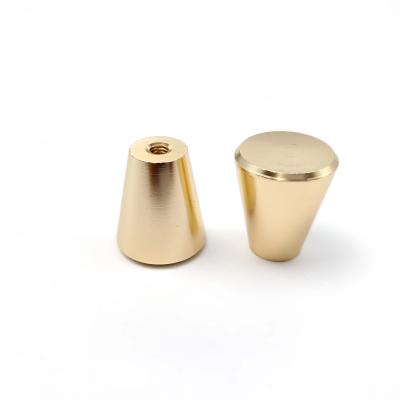 Cina maniglie del cassetto dello zinco dell'oro del cono di 20mm e foro delle manopole singolo con le viti in vendita