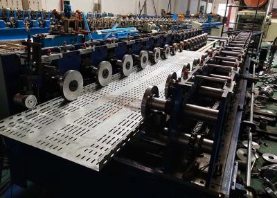 China Galvanized Sheet Automatic Cable Tray Roll Forming Machine 100 - 600 mm Width for sale