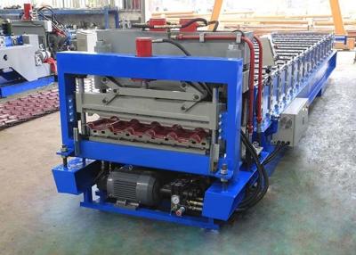 China Roof Tile Glazed Tile Roll Forming Machine Color Steel PPGI PPGL PLC Control for sale