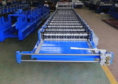 China Roof Tile Glazed Tile Roll Forming Machine Color Steel PPGI PPGL PLC Control for sale
