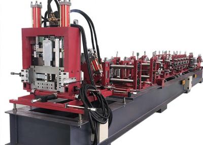 China Automatic C Z Purlin Roll Forming Machine PPGI PPGL Chain Drive Pre Cutting for sale